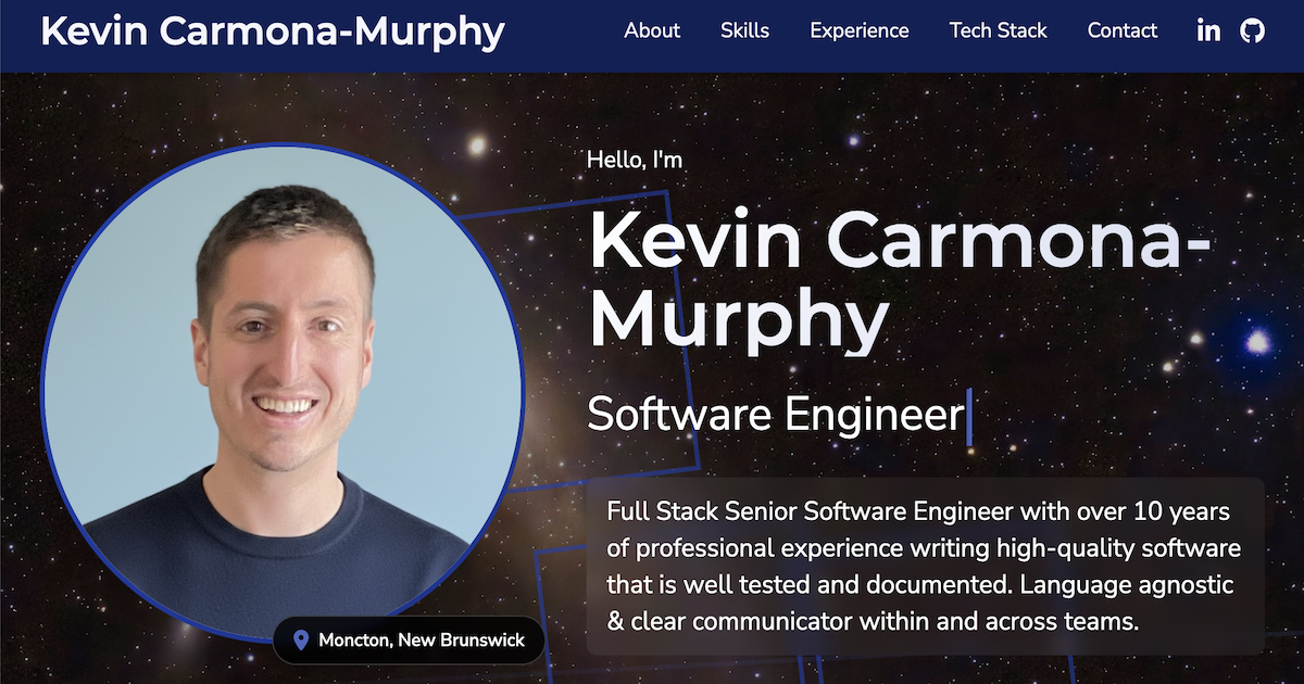 Kevin Carmona-Murphy | Software Engineer. Systems Architect. Problem ...